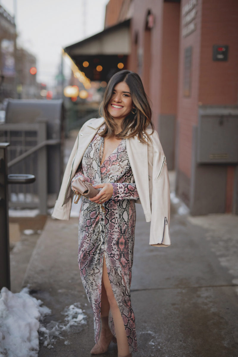HOW TO STYLE A SNAKE PRINT DRESS - CHIC TALK
